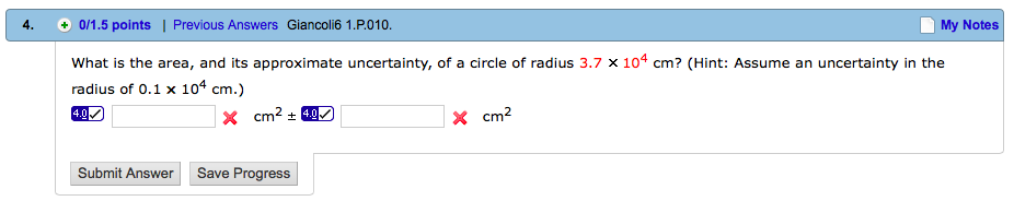 Solved What is the area, and its approximate uncertainty, of | Chegg.com