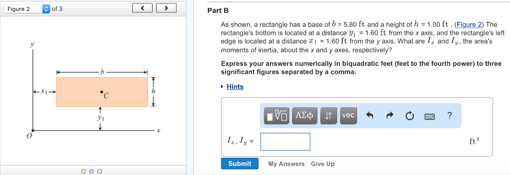 Solved Figure 2 of 3 Part B As shown, a rectangle has a base | Chegg.com Solved Figure 2 of 3 Part B As shown, a rectangle has a base | Chegg.com