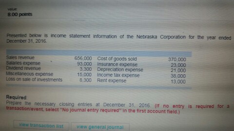 Solved Presented below is income statement information of | Chegg.com