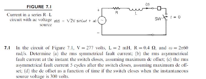 Solved FIGURE 7. Current in a series R L circuit with ac | Chegg.com