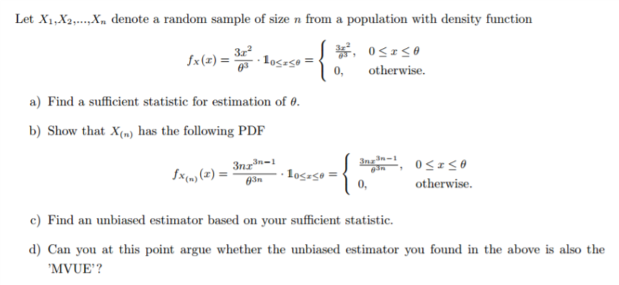 Solved Let X_1, X_2, ..., X_n denote a random sample of size | Chegg.com