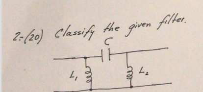 Solved Classify the given filter. | Chegg.com
