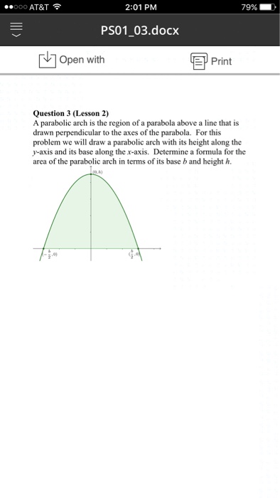 Solved A parabolic arch is the region of a parabola above a | Chegg.com