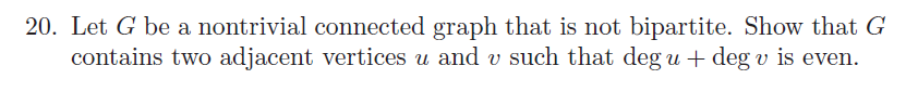 Solved 20. Let G be a nontrivial connected graph that is not | Chegg.com