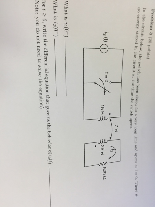 Solved In the circuit below, the switch has been closed for | Chegg.com