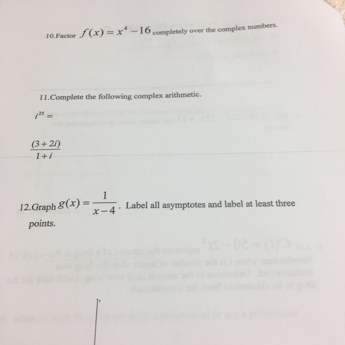 Solved Factor f(x) = x^4 - 16 completely over the complex | Chegg.com