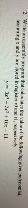 Solved Write An Assembly Program That Calculates The Value 4499