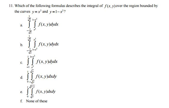 Solved Which of the following formulas describes the | Chegg.com