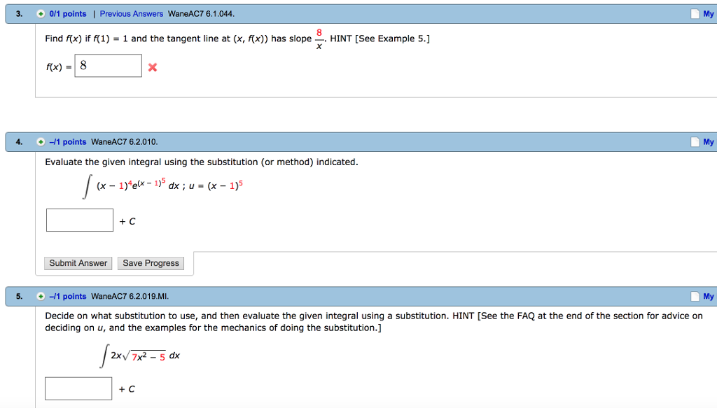 Solved 3. 0/1 points| Previous Answers WaneAC7 6.1.044. My | Chegg.com
