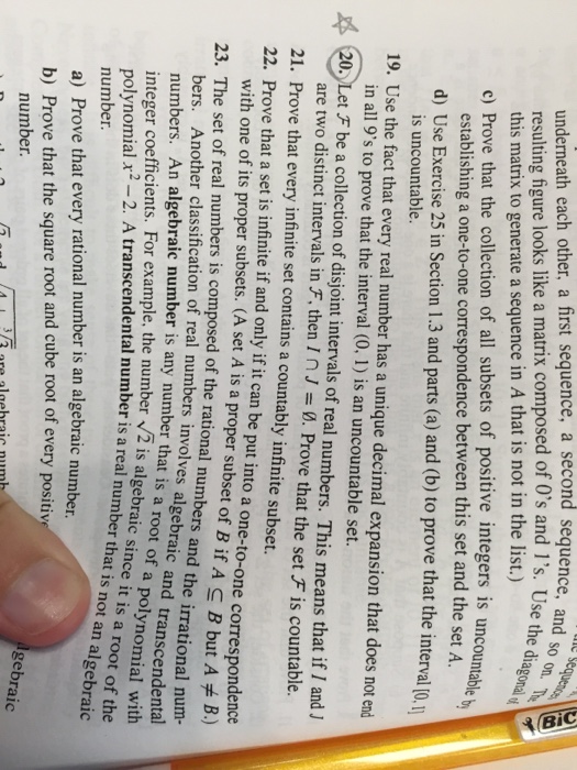 Solved Use the fact that every real number has a unique | Chegg.com