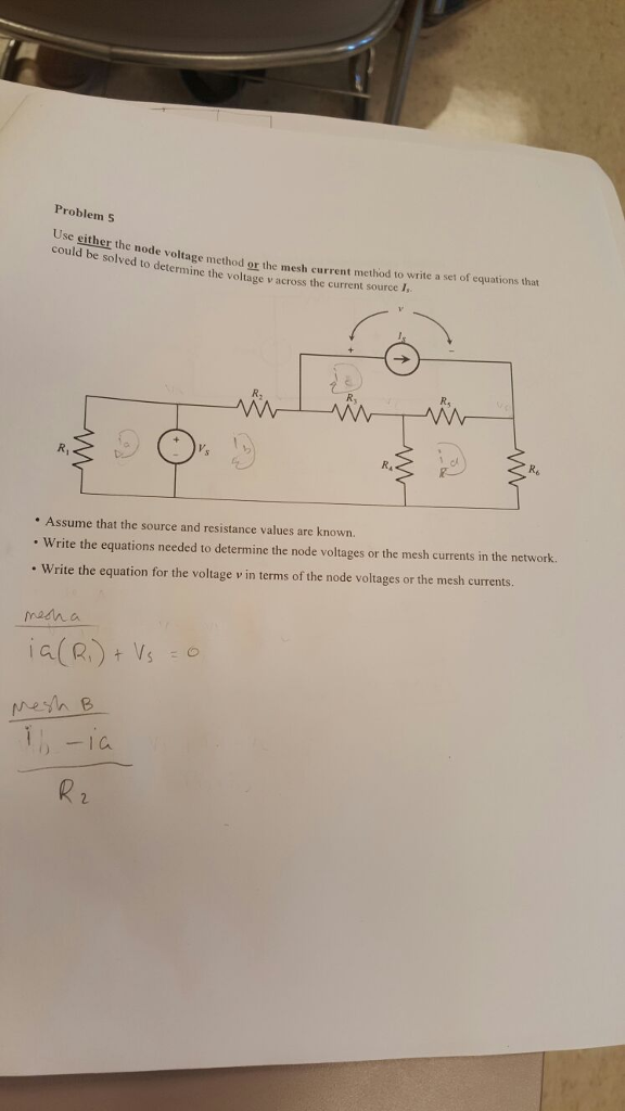 Solved Use either the node voltage method or the mesh | Chegg.com