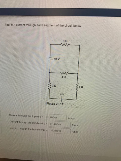 Solved Find the current through each segment of the circuit | Chegg.com