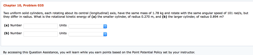 Solved Chapter 10, Problem 035 Two uniform solid cylinders, | Chegg.com
