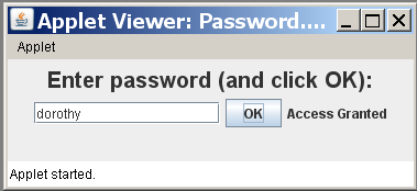 Solved 1. I need to create an applet that provides a login | Chegg.com