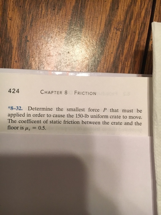 Solved Determine The Smallest Force P That Must Be Applied