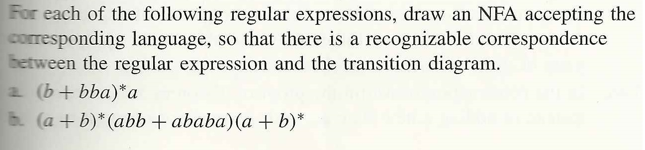 Solved For each of the following regular expressions, draw | Chegg.com