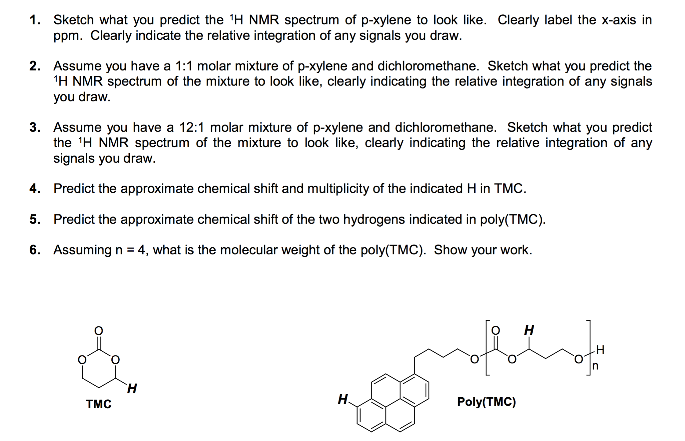 Solved Sketch what you predict the^1H NMR spectrum of | Chegg.com