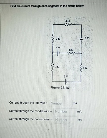Solved Find the current through each segment in the circuit | Chegg.com