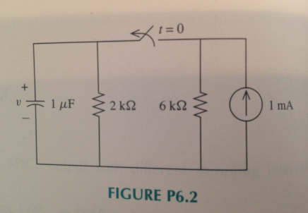 Solved Find v(t) for t > 0. Assume that the circuit is in dc | Chegg.com