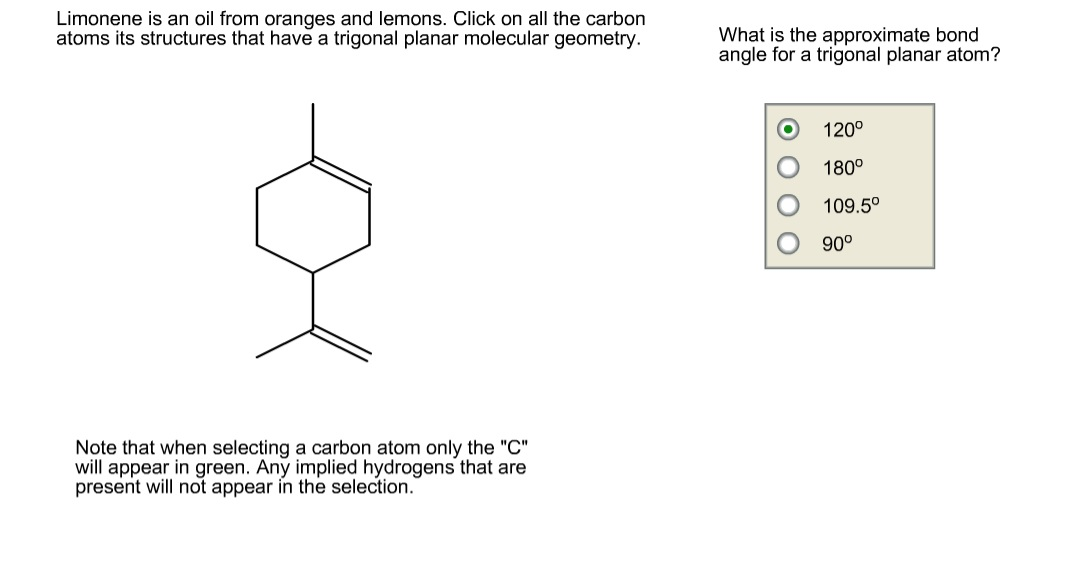 Solved Limonene is an oil from oranges and lemons. Click on | Chegg.com