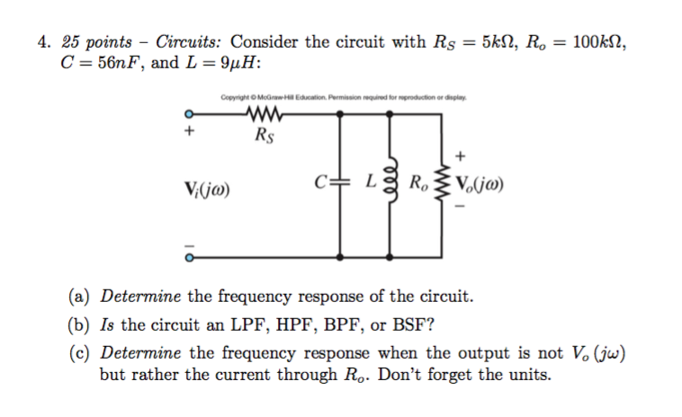 Solved Circuits: Consider the circuit with R_s = 5 K Ohm, | Chegg.com