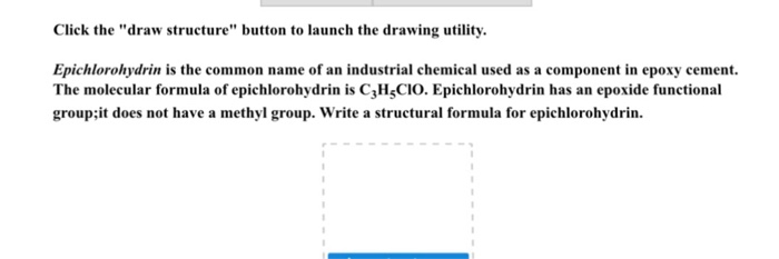 Solved Epichlorohydrin is the common name of an industrial | Chegg.com