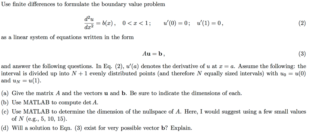 Solved Use finite differences to formulate the boundary | Chegg.com