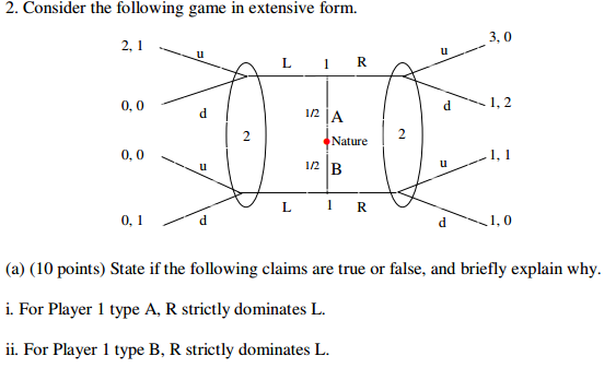 Solved Consider the following game in extensive form. State | Chegg.com