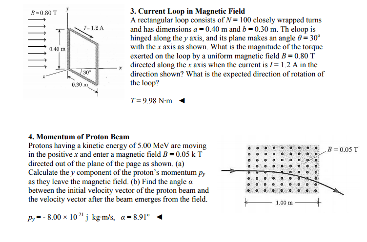 Solved Current Loop in Magnetic Field A rectangular loop | Chegg.com