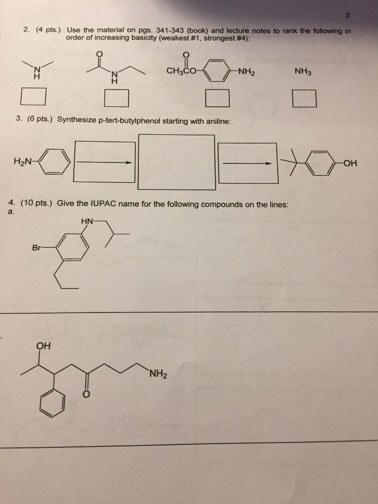 Solved 2 2. (4 pts.) Use the material on pgs. 341-343 (book) | Chegg.com