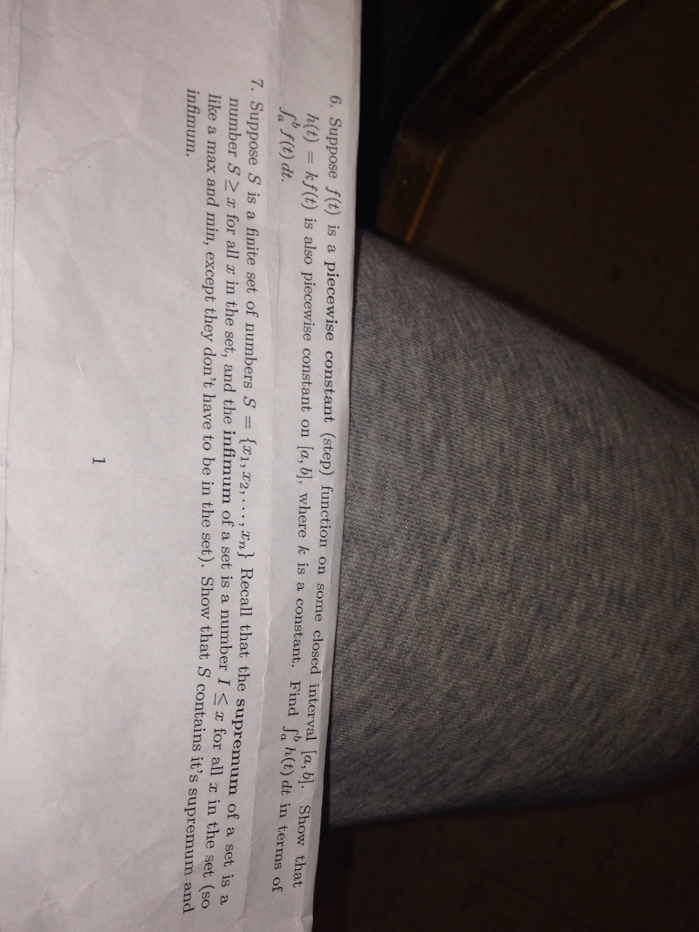 Solved 6. Suppose f(t) is a piecewise constant (step) | Chegg.com