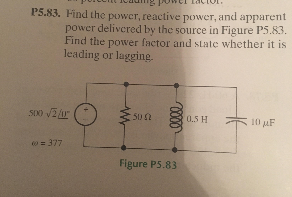 P5.76. Determine the power for each source shown in | Chegg.com
