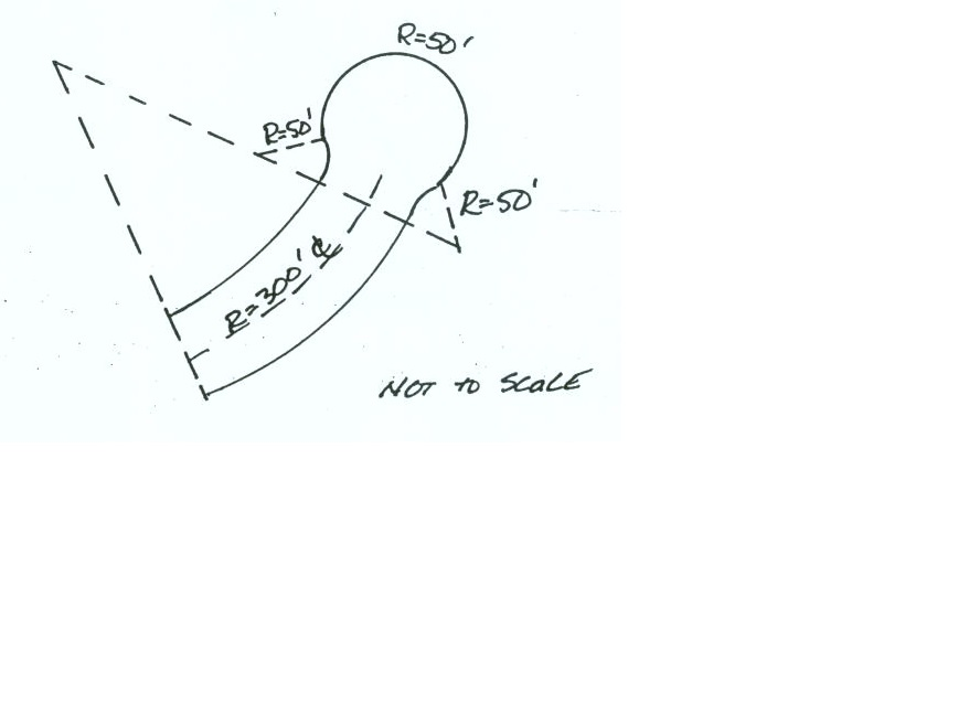 A 60 ft. wide road right-of-way has a 300 ft. | Chegg.com