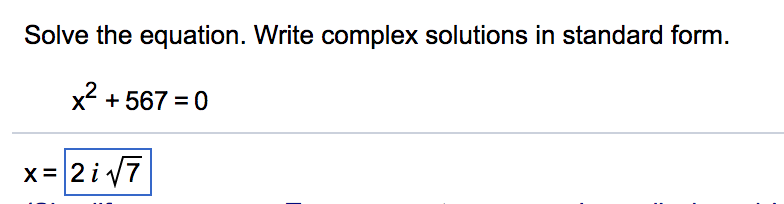 Solved Solve the equation. Write complex solutions in | Chegg.com