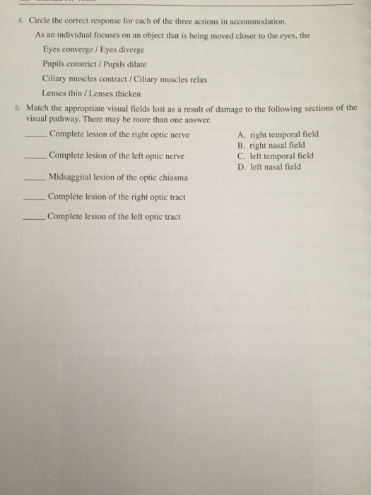 Solved Circle the correct response for each of the three | Chegg.com