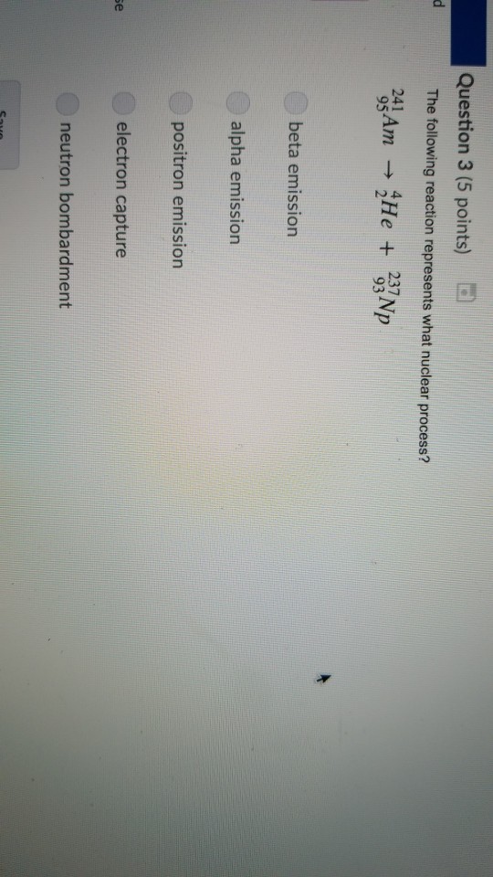 Solved Question 3 (5 points) The following reaction | Chegg.com