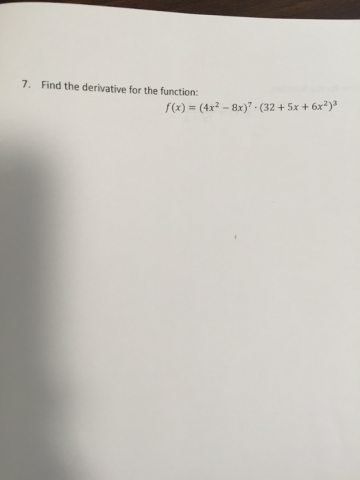 Solved Derivatives Chegg