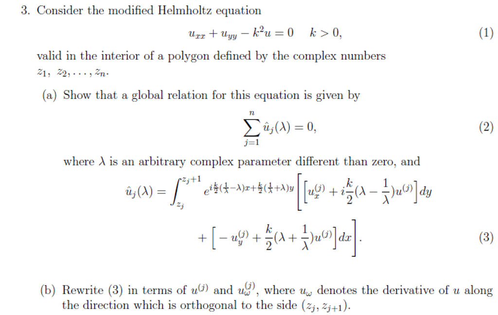 Solved 3. Consider the modified Helmholtz equation valid in | Chegg.com