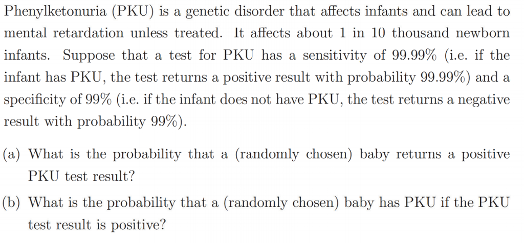 Solved Phenylketonuria (PKU) is a genetic disorder that | Chegg.com