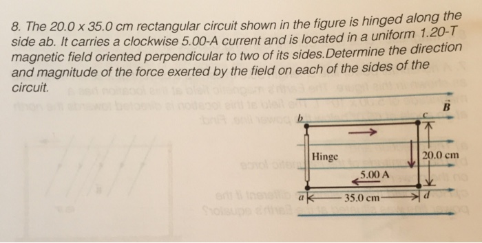 Solved The 20.0 times 35.0 cm rectangular circuit shown in | Chegg.com