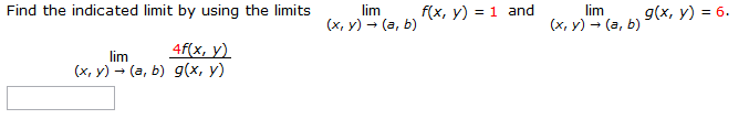 Solved Find the indicated limit by using the limits lim (x | Chegg.com