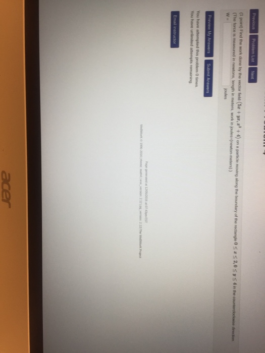 Solved Find the work done by the vector field (5x + yx, x^2 | Chegg.com