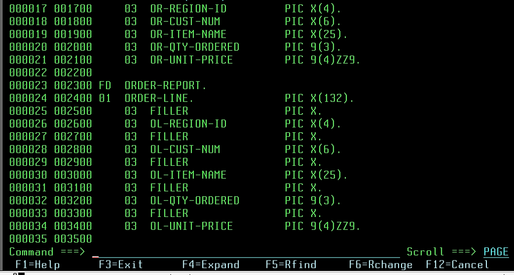 Develop and Run a COBOL Program to Produce a Simple | Chegg.com