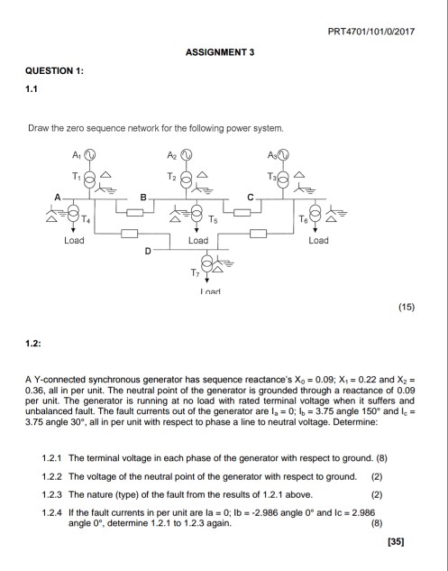 Solved Draw the zero sequence network for the following | Chegg.com