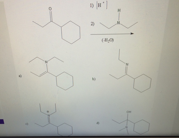 Solved 1) H 0 2) (H20) a) b) OH d) | Chegg.com