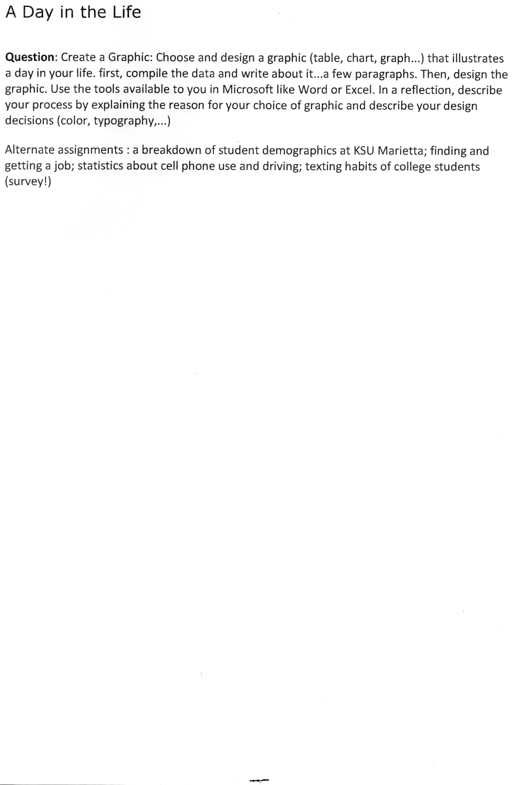 Create a Graphic: Choose and design a graphic (table, | Chegg.com