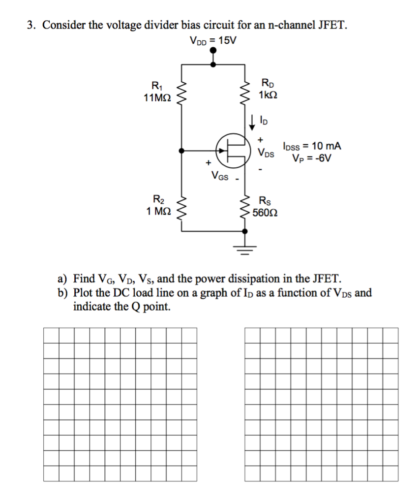 Solved Consider the voltage divider bias circuit for an | Chegg.com