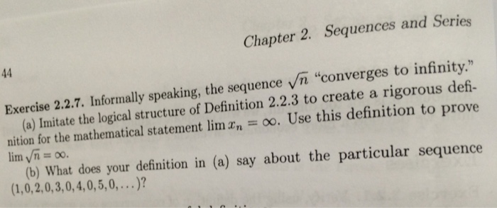 Solved Informally speaking, the sequence square root n | Chegg.com