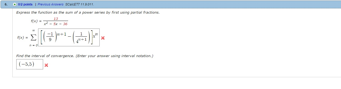 Solved Express the function as the sum of a power series by | Chegg.com