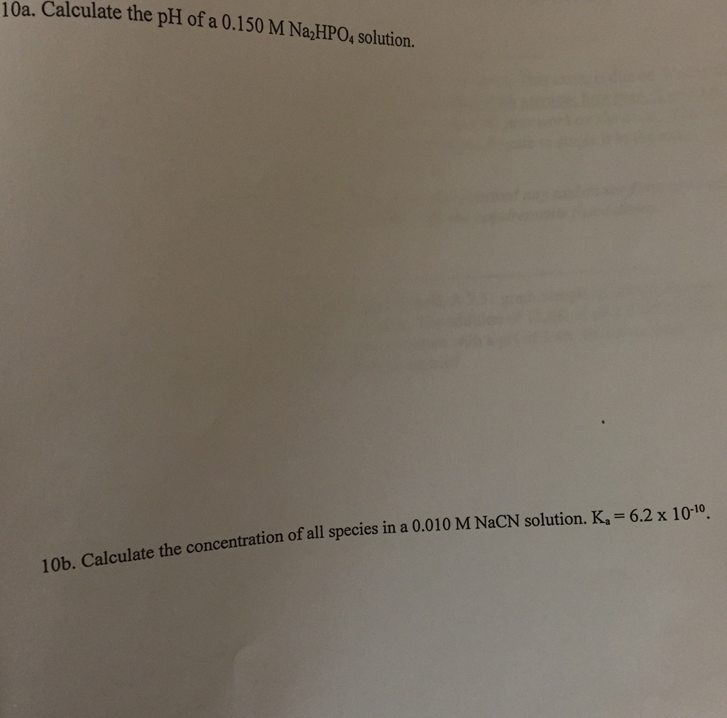 Solved Calculate the concentration of all species in a 0.010 | Chegg.com